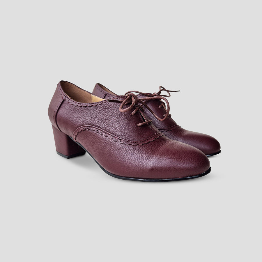 Vintage inspired ankle bootie - Lise (Dark Cocoa) – Charlie Stone